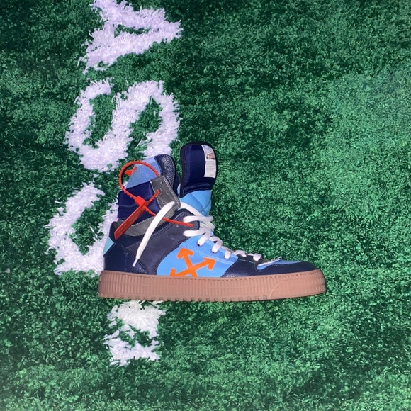 Off-White | Shoes | Offwhite Off Court High Blue Orange | Poshmark